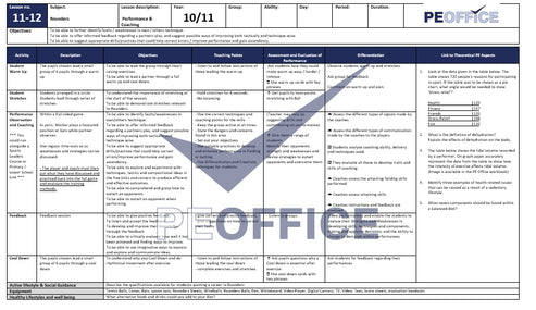 Rounders Scheme of Work – PE Office